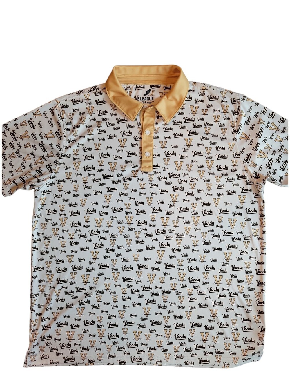 League | Shirts | League Vanderbilt Commodores White And Gold Allover ...